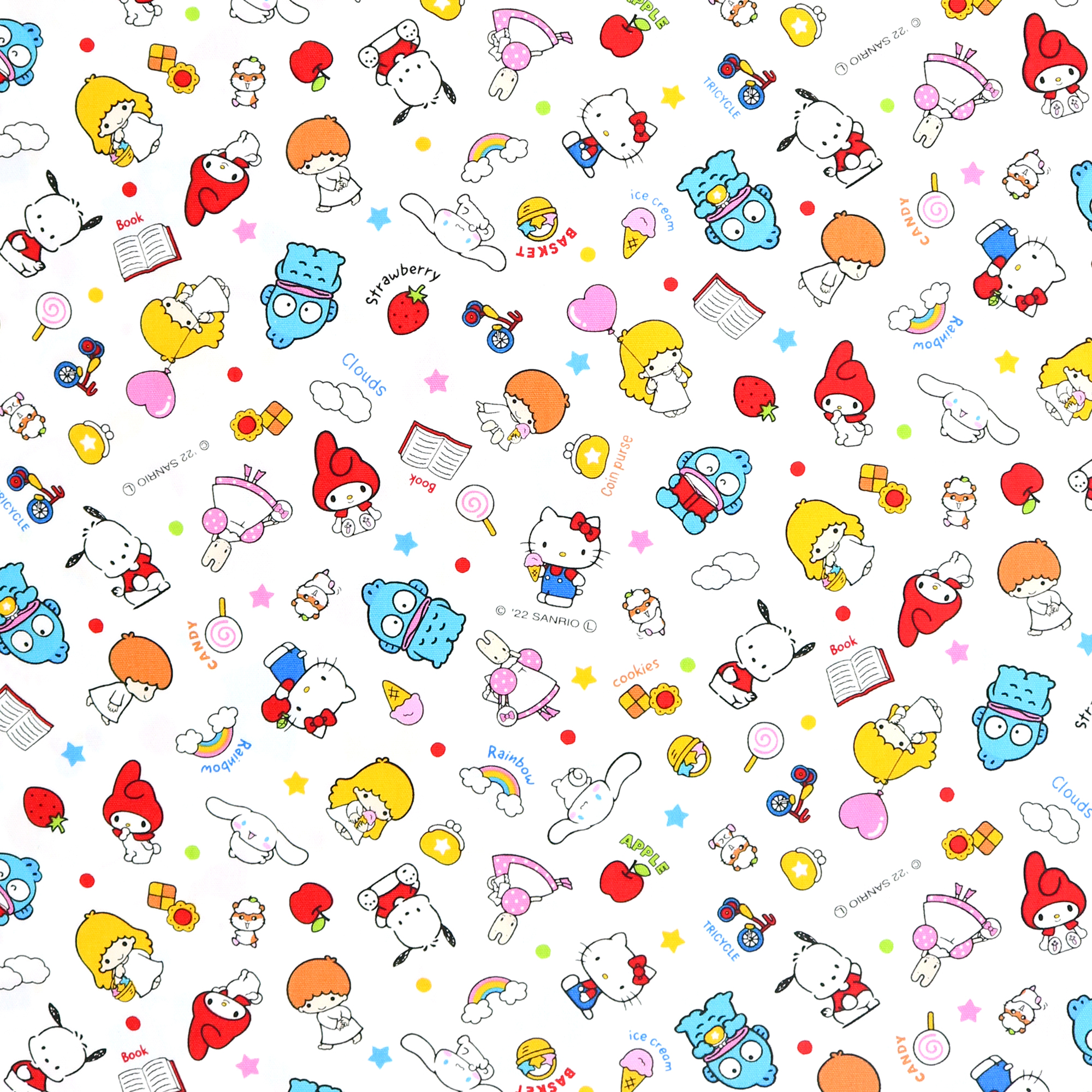 Buy Sanrio Characters Daily Items Fabric (1m x 0.5m) at ARTBOX